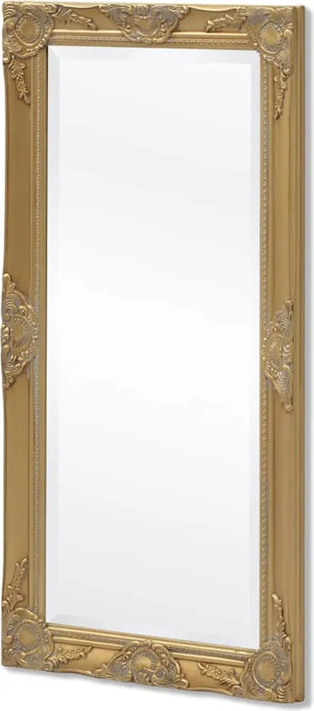Nástěnné zrcadlo barokní styl 100 x 50 cm zlaté 243680