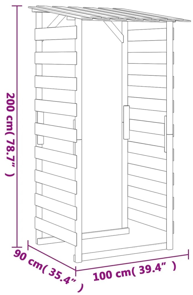 vidaXL Pergoly se střechou 6 ks 100x90x200 cm impregnovaná borovice