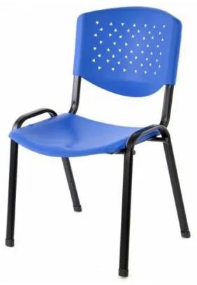 Stohovatelná plastová kancelářská židle - modrá OEM D38258