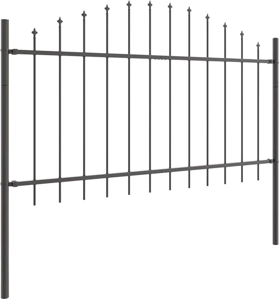 Zahradní plot WOERDEN 4 ks 170 x 140 cm Práškově lakovaná ocel 3360107