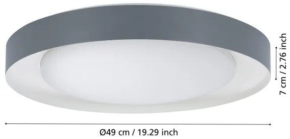 Eglo 99782 - LED Stmívatelné stropní svítidlo LAURITO LED/24W/230V 3000-6500K+DO