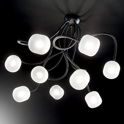 Stropní svítidlo Ideal Lux Octopus PL9 nero 175010 černé