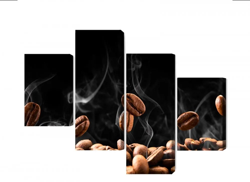 Vícedílný obraz Horká Kávová Zrna Nedostatek Nedostatek Přírodní plátno 240x150