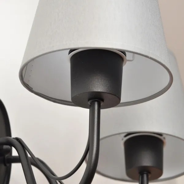 Nástěnná lampa MALBO 2xE27/15W/230V šedá/černá