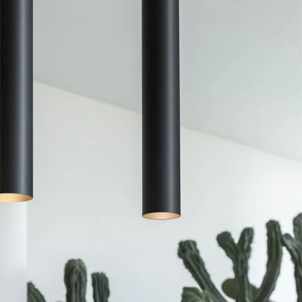 Ideal Lux - LED Lustr na lanku LOOK 1xGU10/7W/230V CRI 90 pr. 6 cm černá