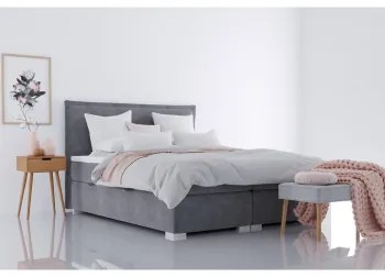 Postel boxspring MEGAN 160x200 šedá