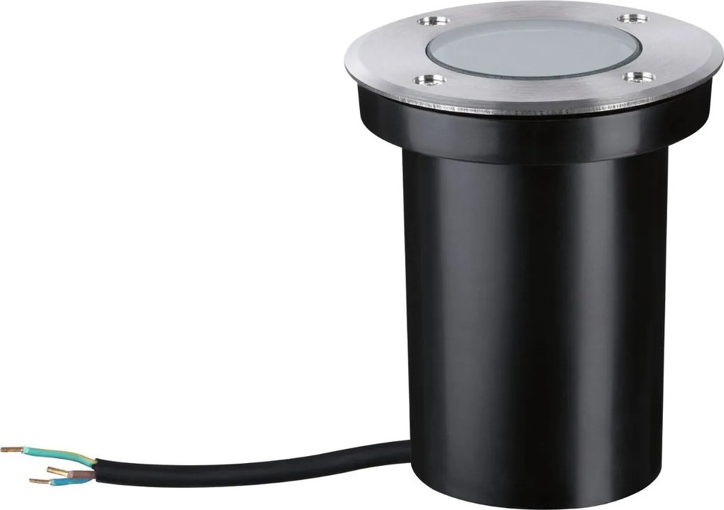 P 94732 LED zemní svítidlo zlaté světlo neláká hmyz IP65 110mm 2200 - 2200K 4,3W 230V kartáč.ocel/umělá hmota - PAULMANN