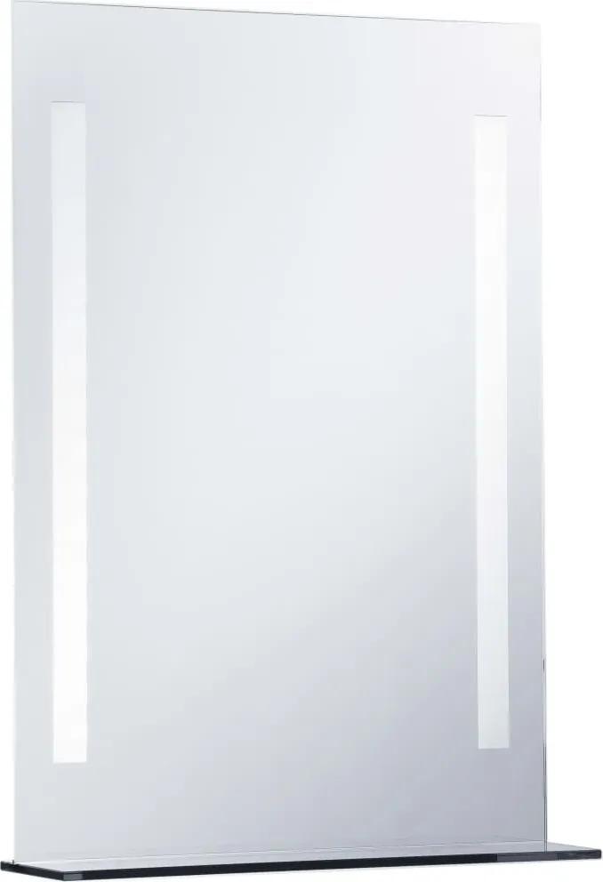 vidaXL Koupelnové nástěnné zrcadlo s LED světlem a policí 50 x 70 cm [144714]