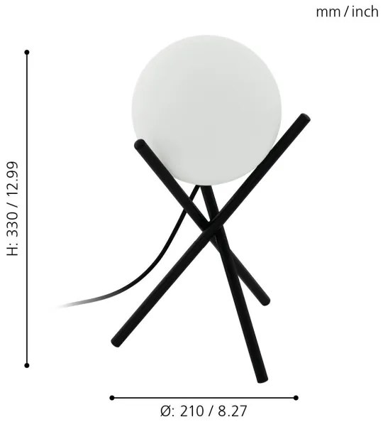 Eglo 97333 - Stolní lampa CASTELLATO 1xE14/28W/230V