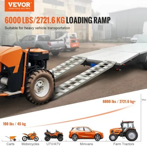 Hliníkové rampy 182,9 × 38,1 cm Kapacita nakládacích ramp 2721,6 kg 2ks