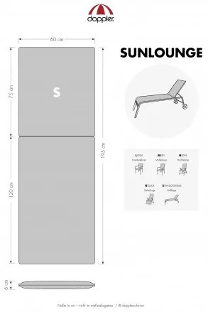 Doppler LIVING 6911 - polstr na zahradní lehátko