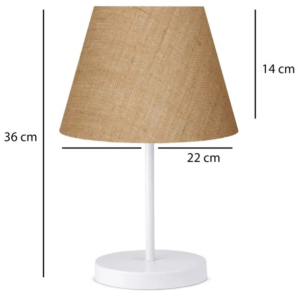 Stolní lampa AYD 1xE27/40W/230V hnědá/bílá