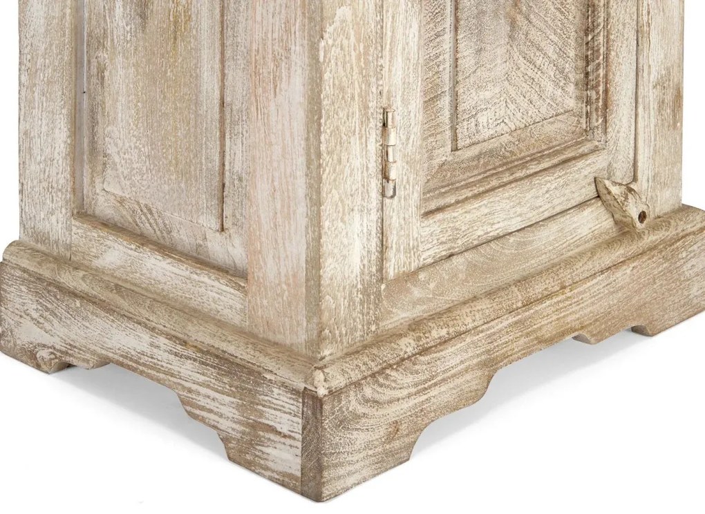 furniture-nabytek.cz - Masivní koupelnová spodní skříňka Patinor z mangového dřeva, lakovaná, přírodní barva – 48×33×80 cm