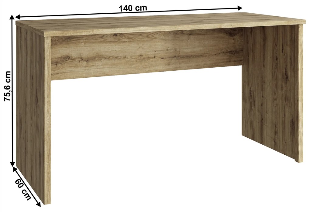 Kondela PC stůl 140, dub navarra, DORSI