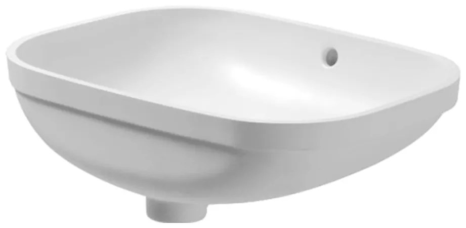 Duravit D-Code - Vestavěné umyvadlo, bez otvoru pro armaturu, 56 x 40 cm, bílé 0338560000