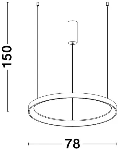 LED lustr Pertino 78 3000K černé