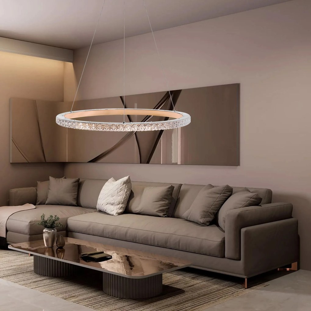 Toolight Toolight, LED stropní osvětlení 59cm, 36W, 4000K, MS009-C, růžové zlato, OSW-09619