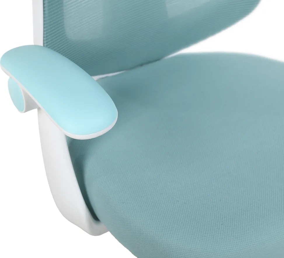 Dětská židle MAUI - síťovina, látka, plast, modrá / bílá