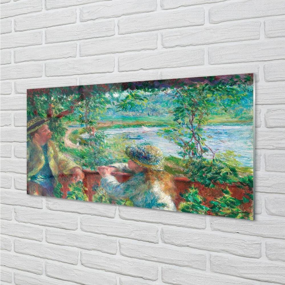 Obraz na skle Art setkání u jezera 120x60 cm