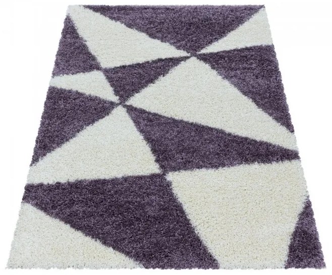 Vopi | Kusový koberec Tango shaggy 3101 lila - Kruh průměr 200 cm