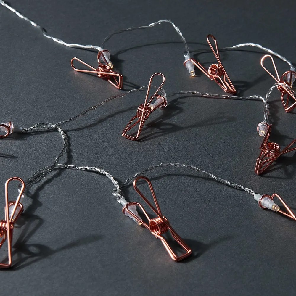 CLIP COUTURE LED Světelný řetěz s USB s klipsy 10 světel