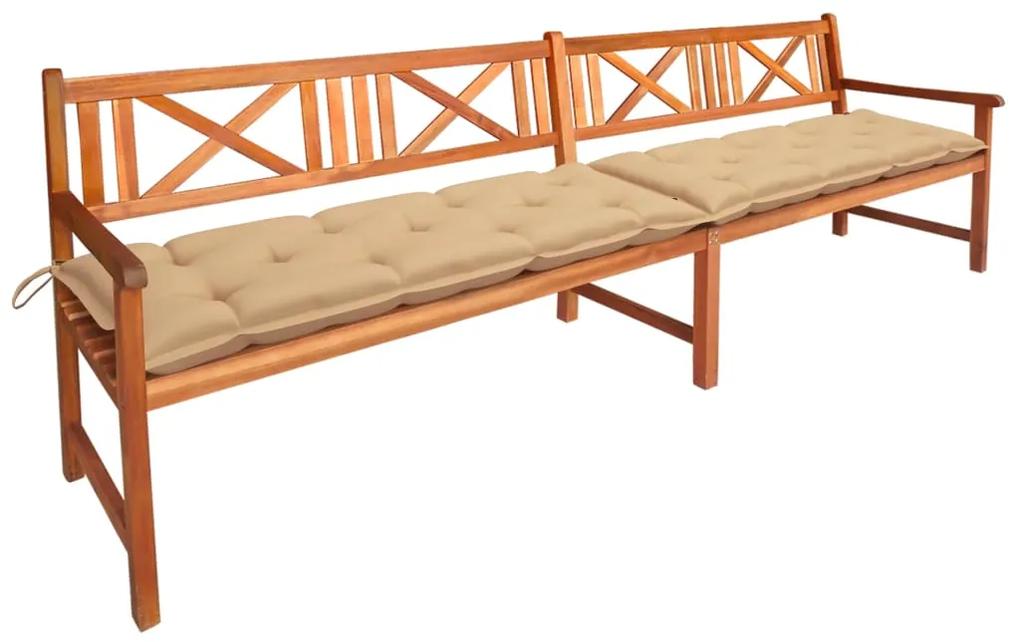 3063840 vidaXL Zahradní lavice s poduškami 240 cm masivní akáciové dřevo