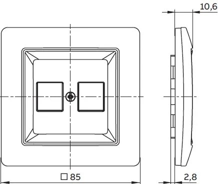 ABB Zoni kryt datové zásuvky matná bílá 5014T-A02018 240 (2CHT292018A4240)