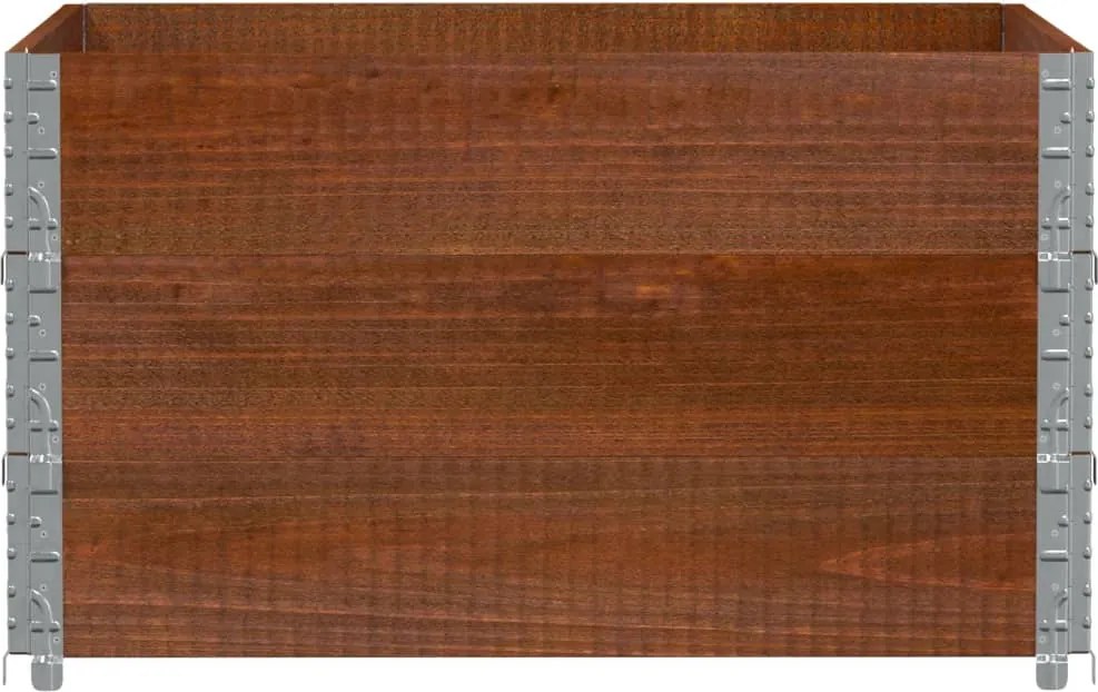 Zahradní truhlík hnědý 100 x 100 cm masivní borové dřevo 3295434