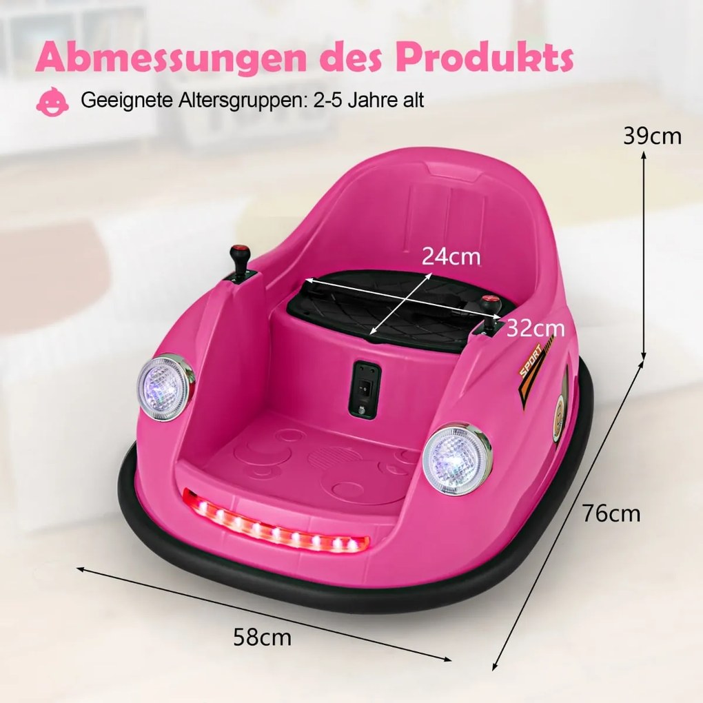 Costway 12 V Bumper Car Dětské elektrické auto do nárazníku s dálkovým ovládáním