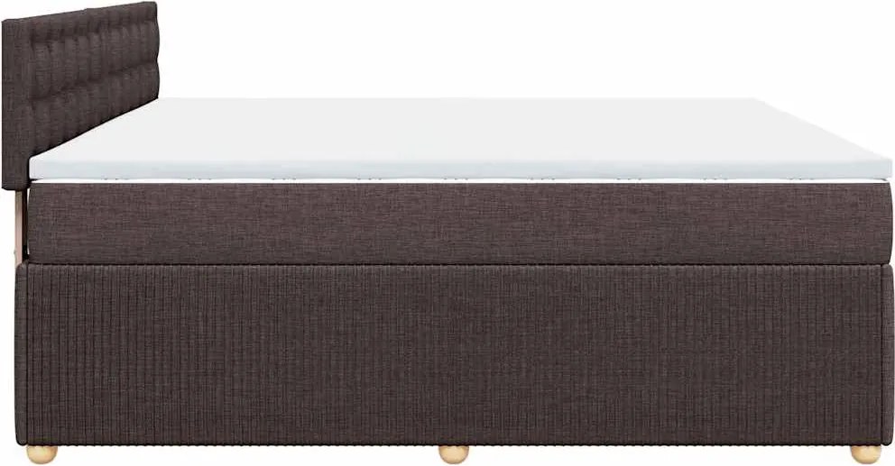 Box spring postel s matrací tmavě hnědá 180x200 cm textil 3289852