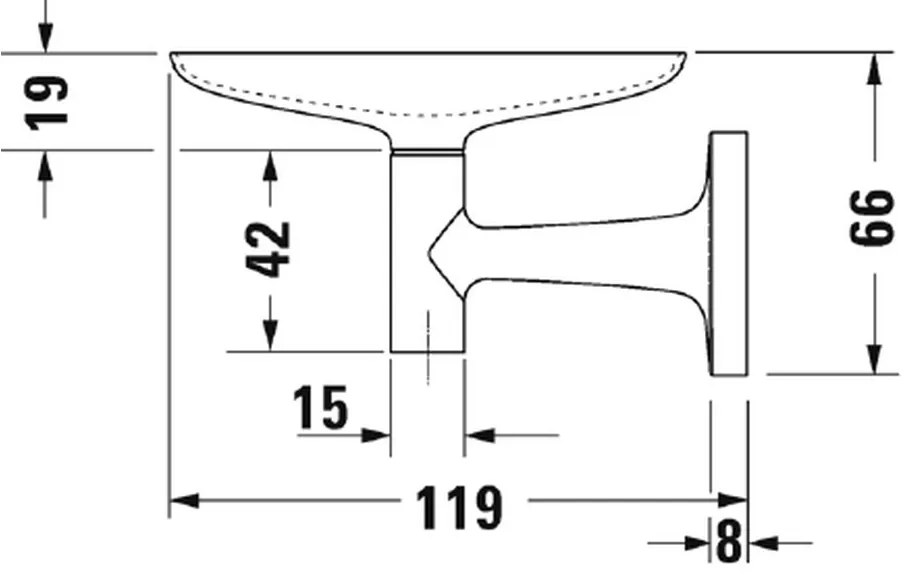 Duravit Starck T - Mýdlenka, černá matná, 0099334600