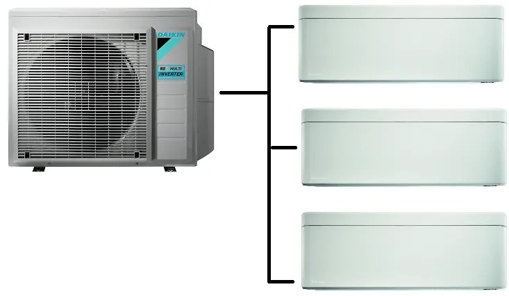 Klimatizace Daikin Stylish white 1+3 (2,5kW + 2,5kW + 3,5kW) Multi-split R32