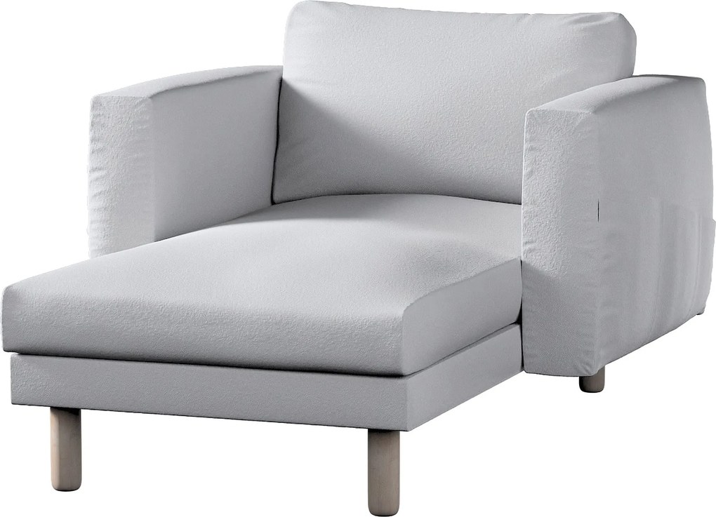 Potah na IKEA Norsborg šezlong s loketními opěrkami barva bílá látka pletený vzor
