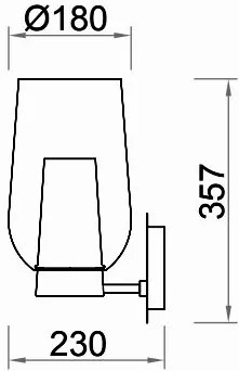 Mantra Nora, nástěnné svítidlo 1xE27 čiré sklo/bílý mramor, průměr 18cm