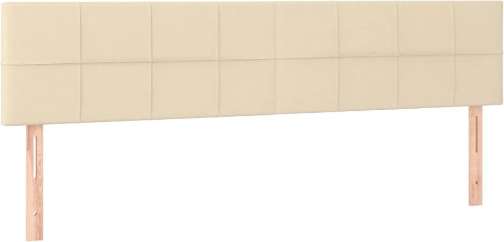 Box spring postel s matrací a LED krémová 200x200 cm textil 3133746