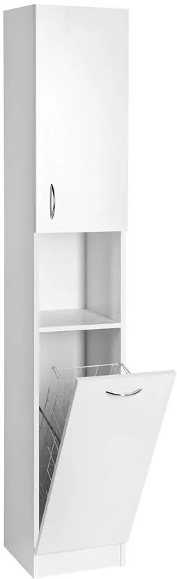 Aqualine, SIMPLEX ECO vysoká skříňka s košem 30x180x30cm, SIME310