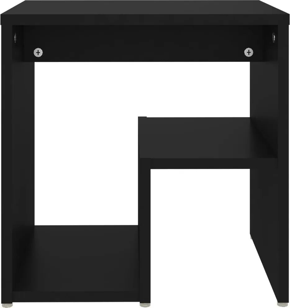 vidaXL Noční stolky 2 ks 40 x 30 x 40 cm dřevotříska [806331] Barva: Černá
