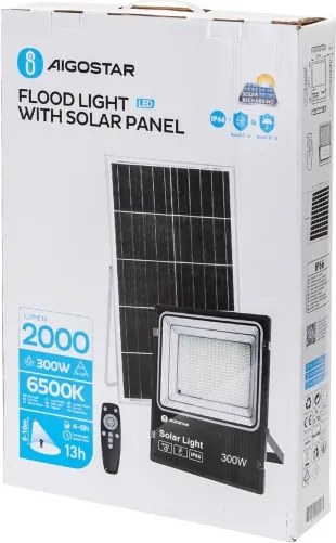 Aigostar - LED Stmívatelný solární reflektor LED/300W/3,2V IP66 + DO