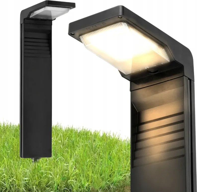 SADA 4 solárních LED zahradních lamp na zahradní sloupky se senzorem soumraku