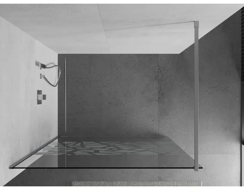 Mexen Kioto sprchová zástěna 70x200 cm 8 mm, chrom, bílé provedení, 800-070-101-01-85