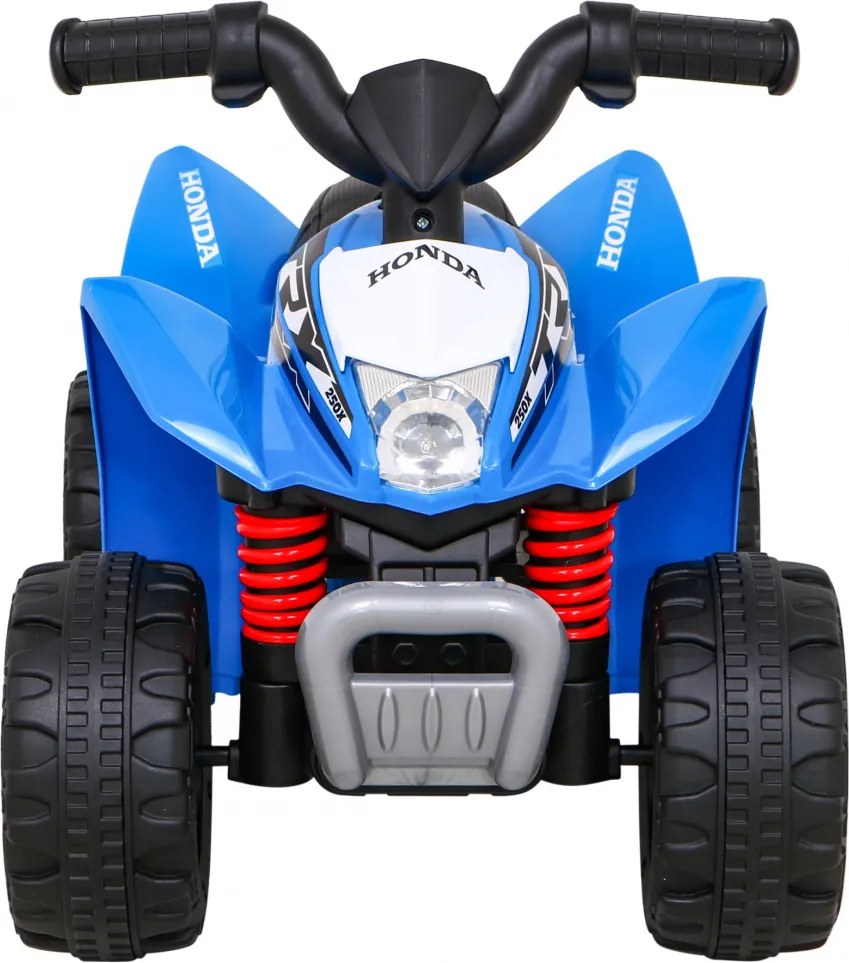 Ramiz Čtyřkolka Honda 250X TRX na baterie modrá + klakson + LED + ekokůže