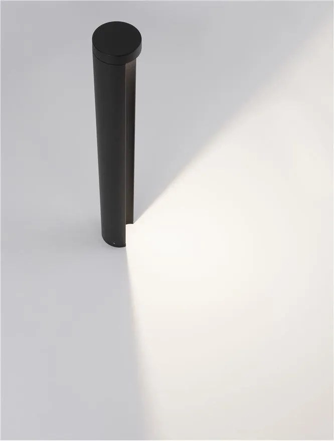 NV 9002879 Venkovní sloupkové svítidlo TIEN černý hliník a čiré sklo LED 8.5W 3000K 200-240V 55st. IP54 - NOVA LUCE