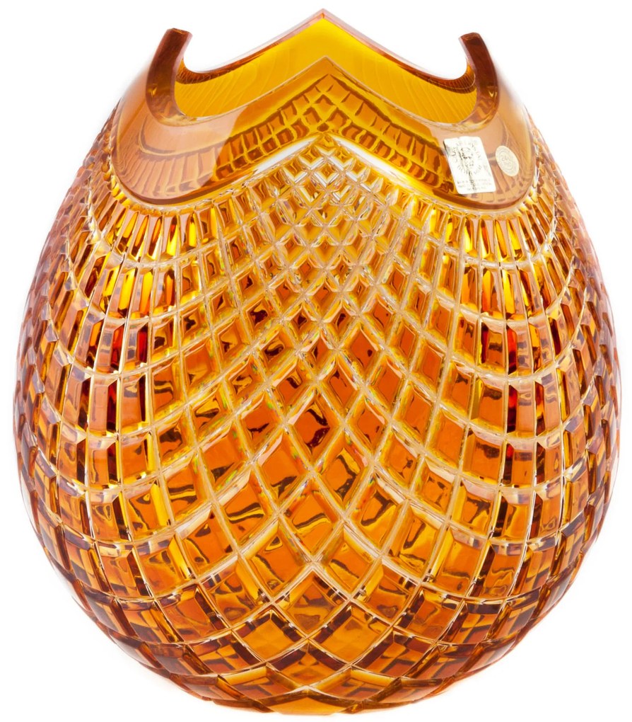 Váza Quadrus, barva amber, výška 210 mm