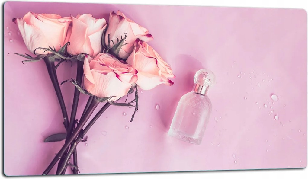 Skleněná Deska Na Krájení 52x30 Květiny Tvrzené Sklo 7v1