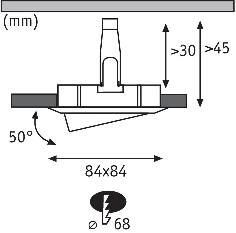 Paulmann 93678 LED Nova Plus Coin, bílá zápustná bodovka 3x6.8W 2700K stmívatelná 8,4x8.4 cm