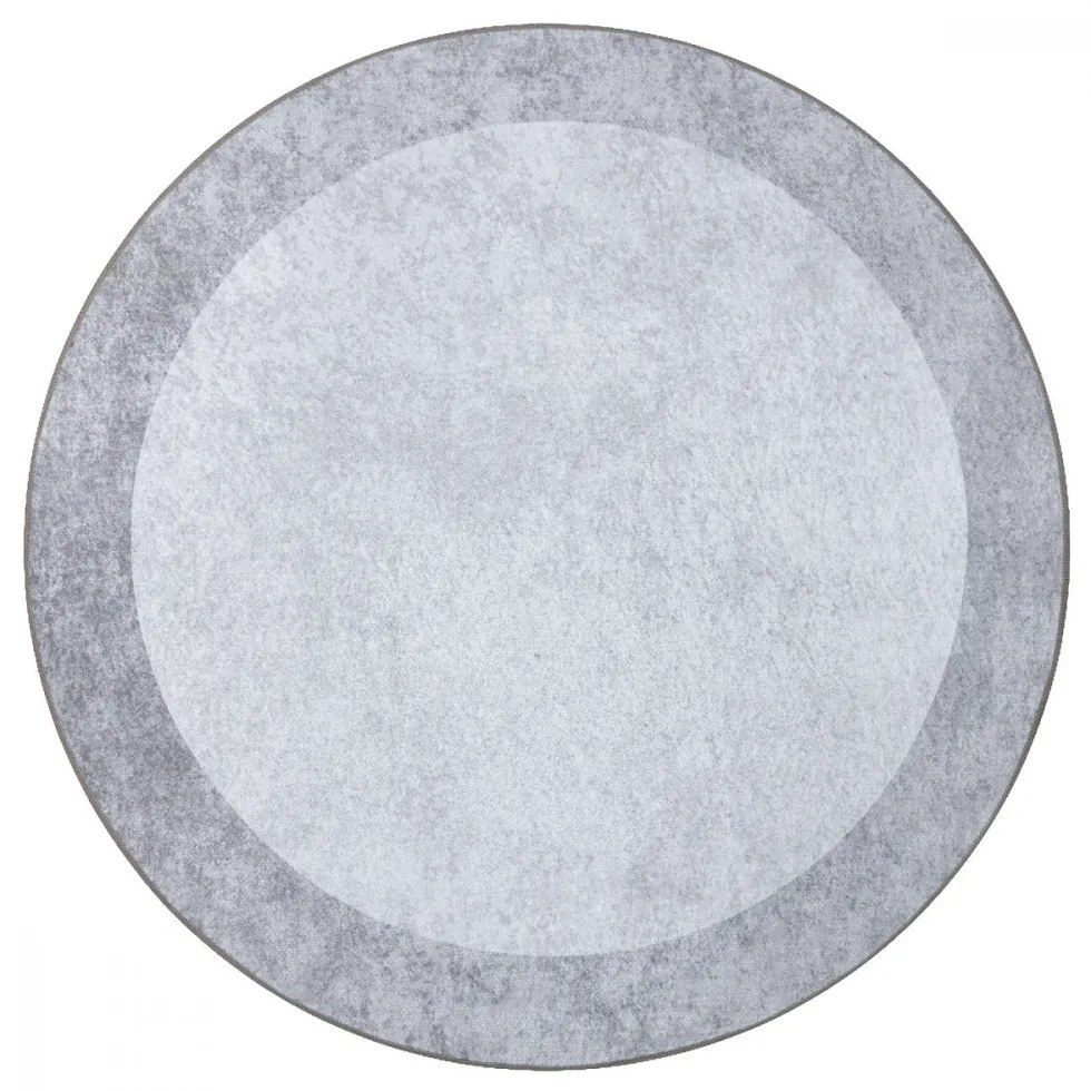 Kusový koberec Arog světle šedý kruh 200cm