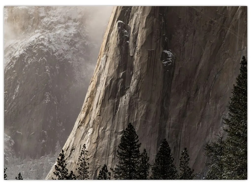 Skleněný obraz z údolí Yosemite národní parku, USA (70x50 cm)