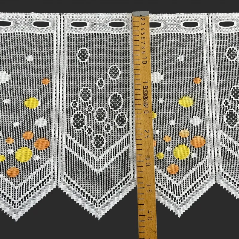 Vitrážová žakárová záclona 186 - výška 40,60cm , metráž