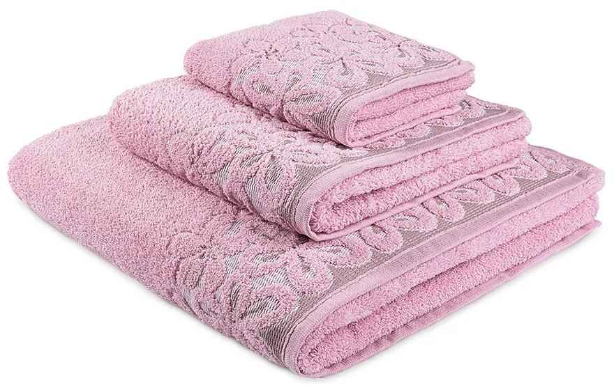 Dárková sada ručníků Bella růžová 140 cm