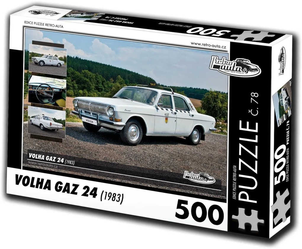 Puzzle retro-auta puzzle č. 78 volha gaz 24 (1983) 500 dílků